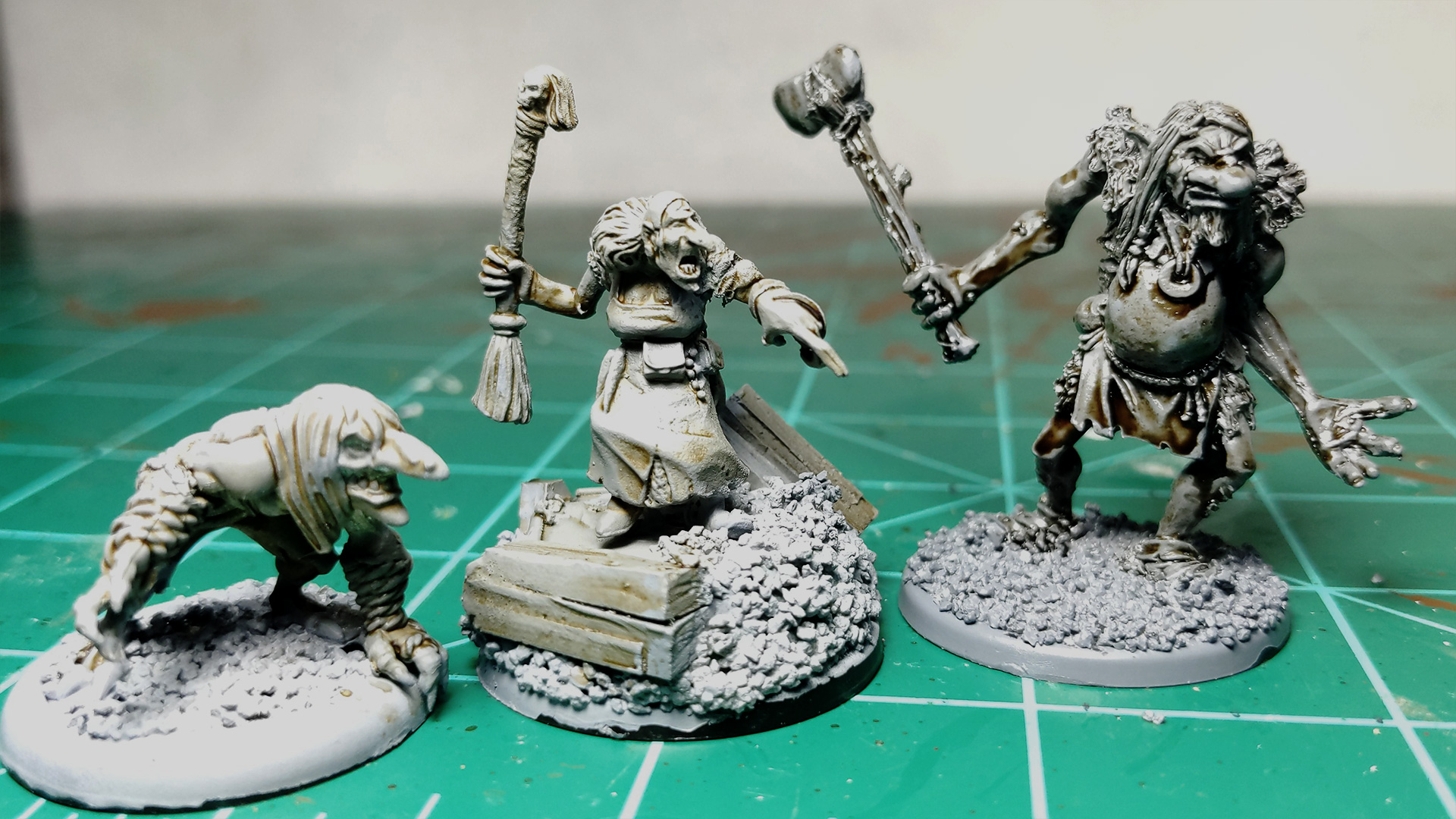 Witching Trolls All Assembled, Based, Primed, and Washed - Will's Tabletop